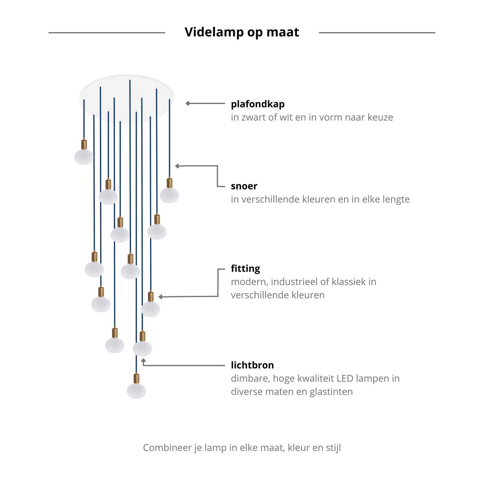 Videlamp kopen? Lumière 12 videlamp op maat | The Lamp Lab